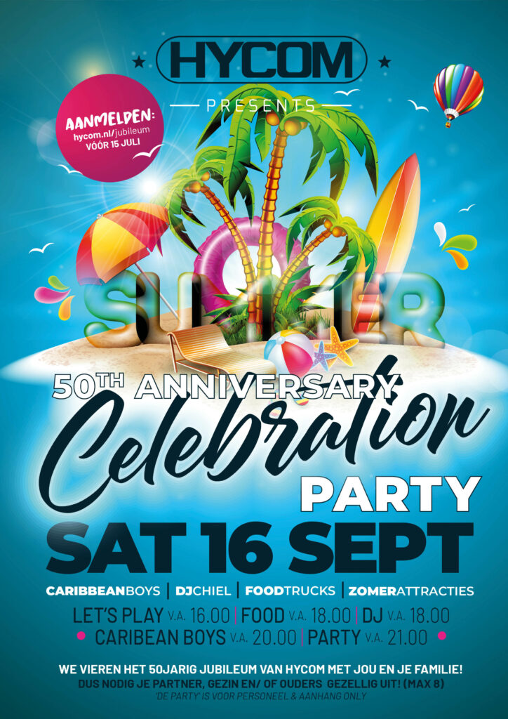 HYCOM jubliem feest uitnodiging - Hycom